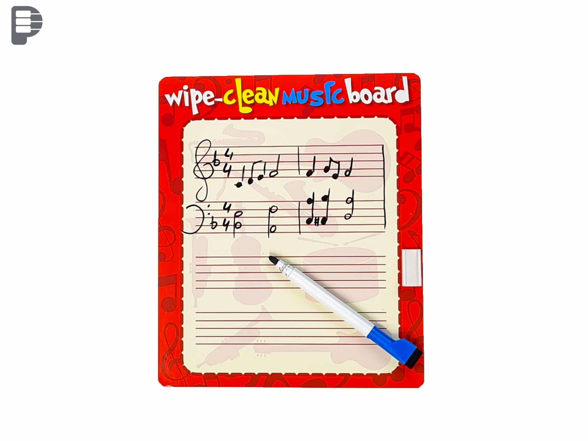 Whiteboard notenbalken muziek uitwisbaar - PianoSelect.nl