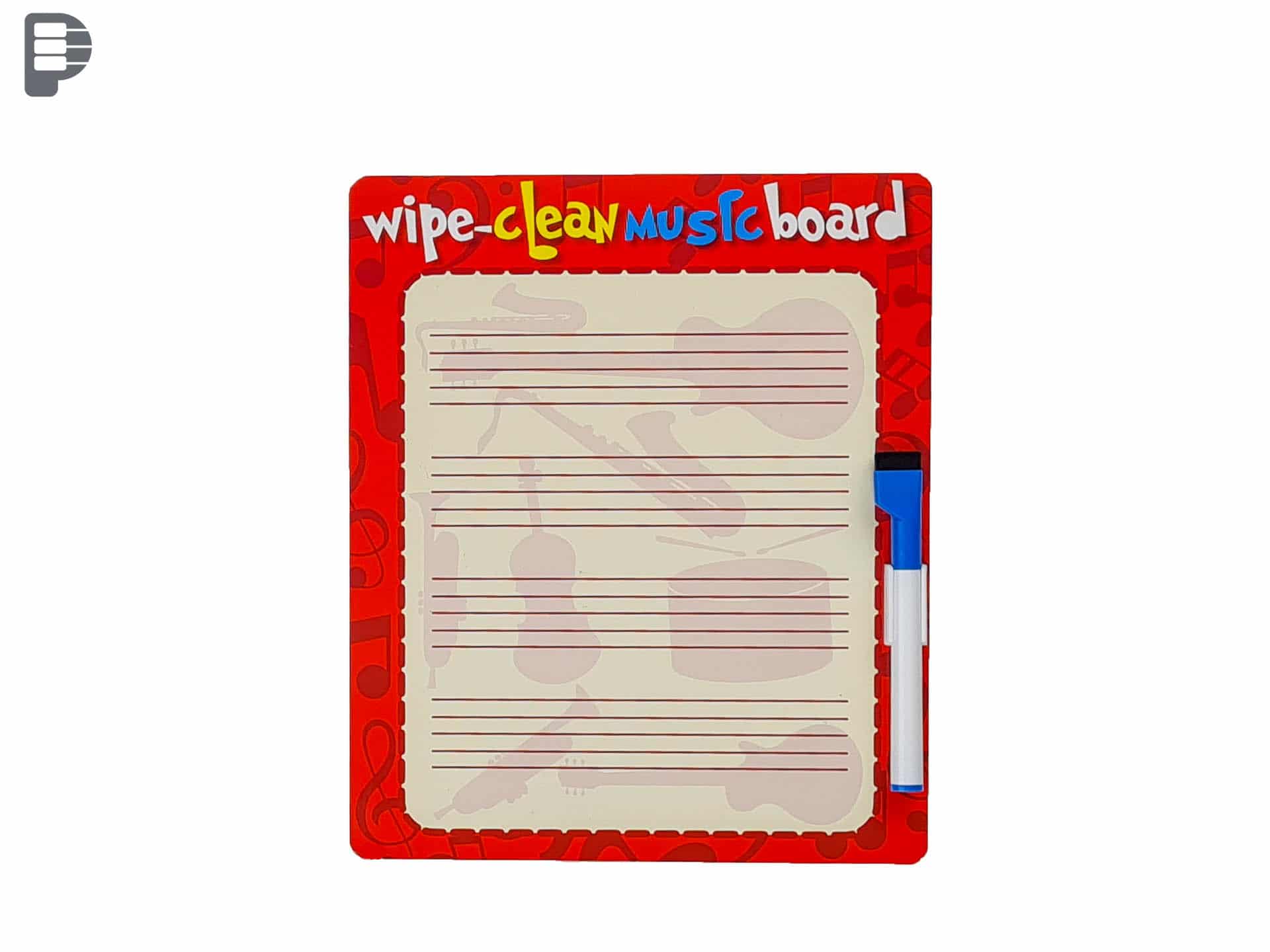 Whiteboard notenbalken muziek uitwisbaar - PianoSelect.nl